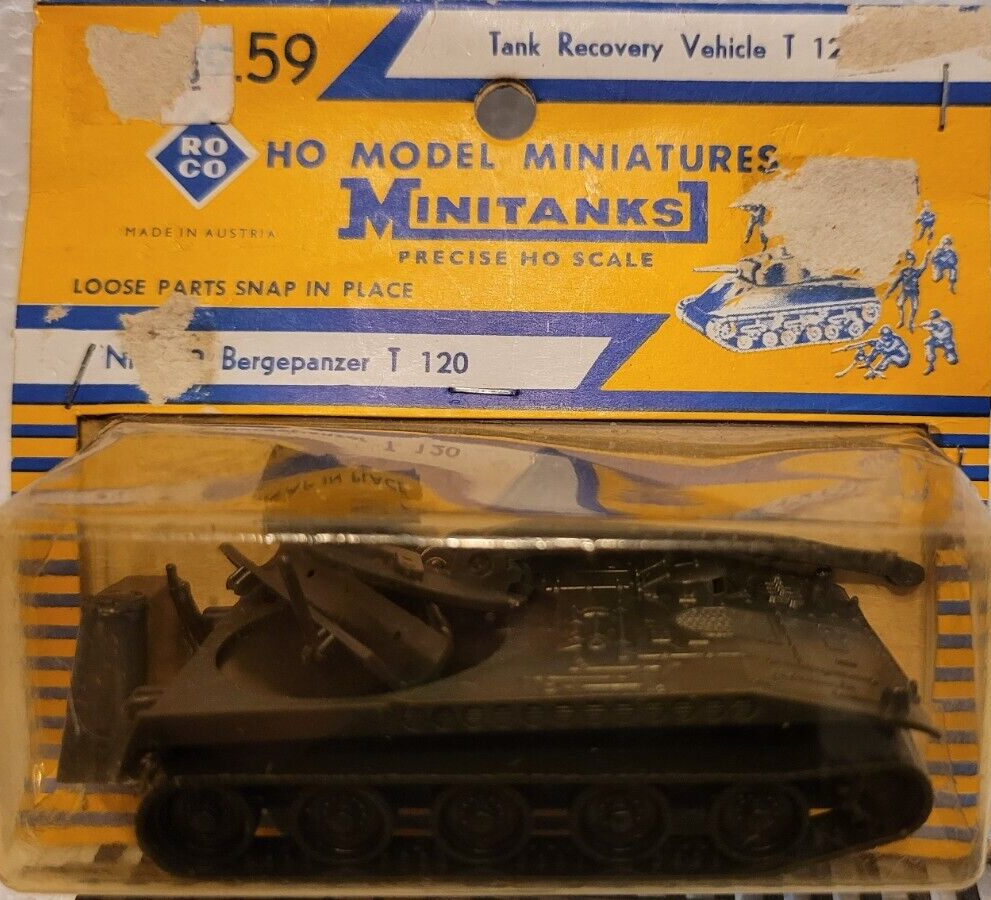 Roco HO Model Minitures Minitanks Z-139 T120 Tank Recovery Vehicle 1/87 ...
