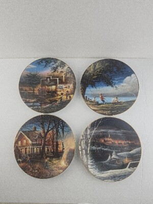 Terry Redlin Collectors Plates (4) "Autumn Evening,Wintertime ...