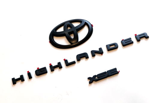 2021-2024 HIGHLANDER XSE AWD Matte Black EMBLEM OVERLAY KIT PT948-48200 ...