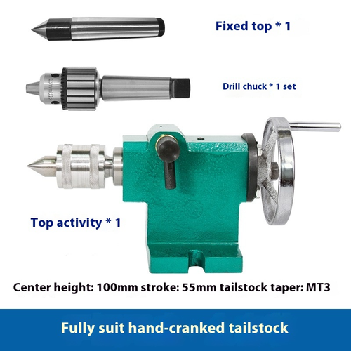 Simple Lathe Tailstock Thimble Manual Hand Cranked Tail Top Tailstock ...