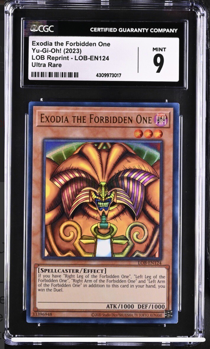 Yugioh 25th Anniversary Exodia The Forbidden One LOB-EN124 Ultra Rare ...