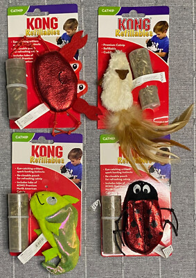 Kong Refillable Cat Toy with Catnip Lizard Ladybug Crab Mouse NEW | eBay