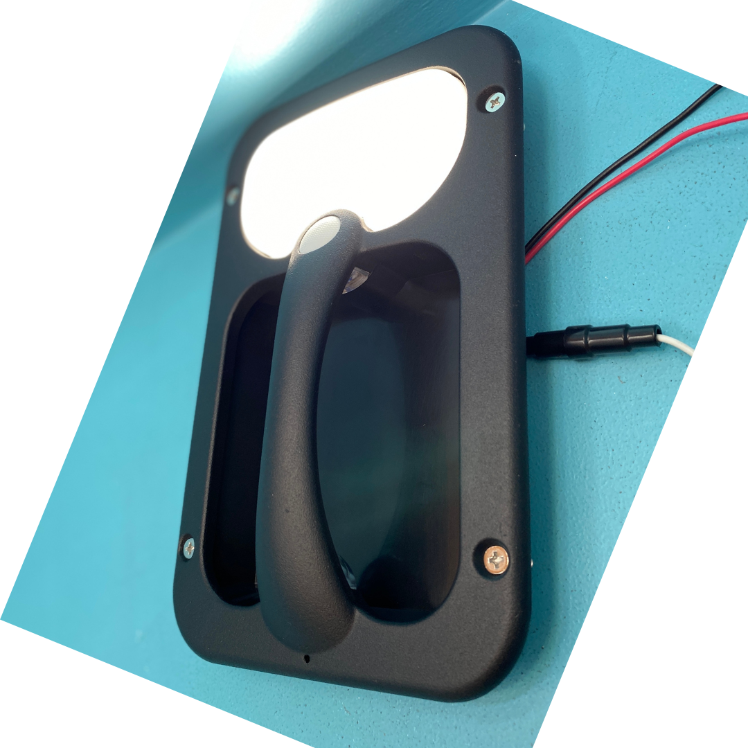 LED BLACK GRAB HANDLE AND LIGHT. 12V DC. EXTRA STURDY AND STYLISH ...