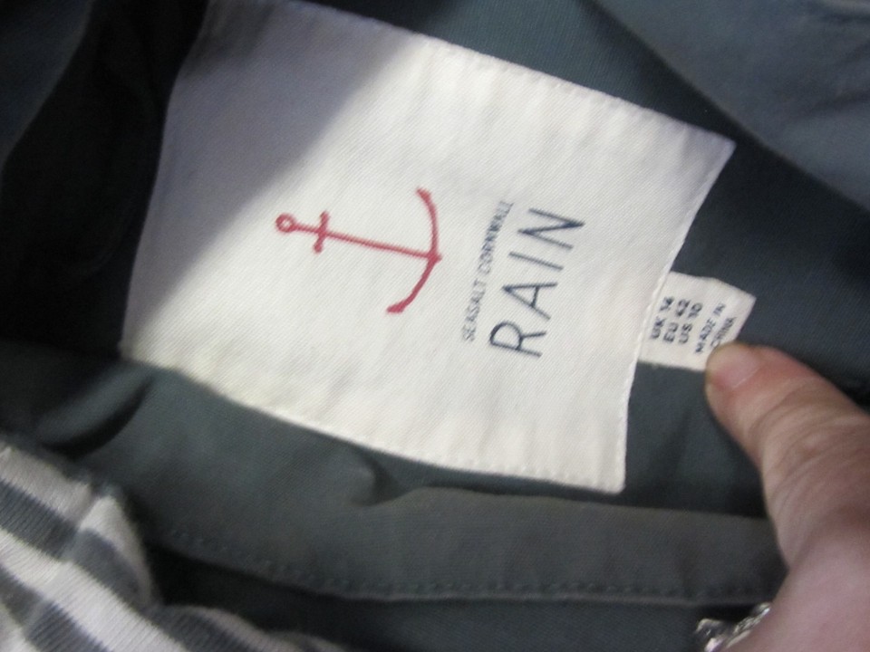 SEASALT GREY RAINCOAT SIZE -14- RSPCA | eBay UK