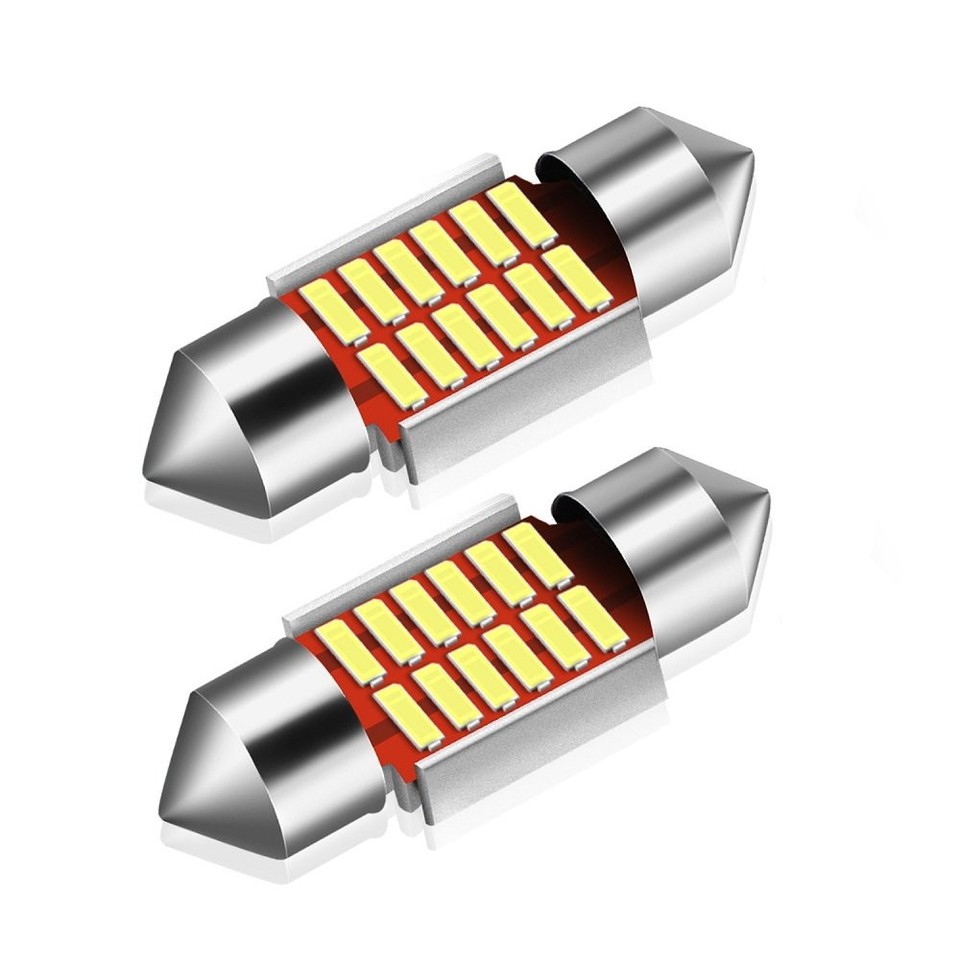 2pcs White Car Interiorcombo LED Map Dome Door Trunk License Light ...