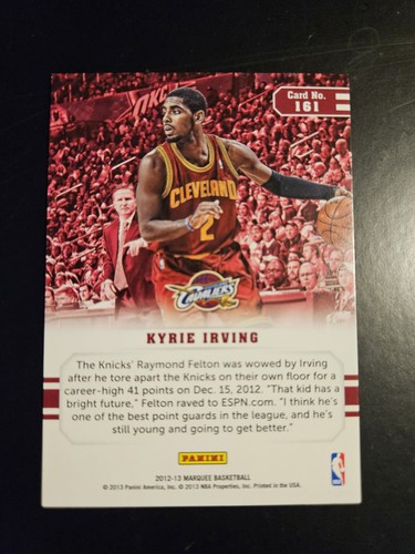 2012-13 Panini Marquee Kyrie Irving Swirlorama Rookie Card #161 # ...