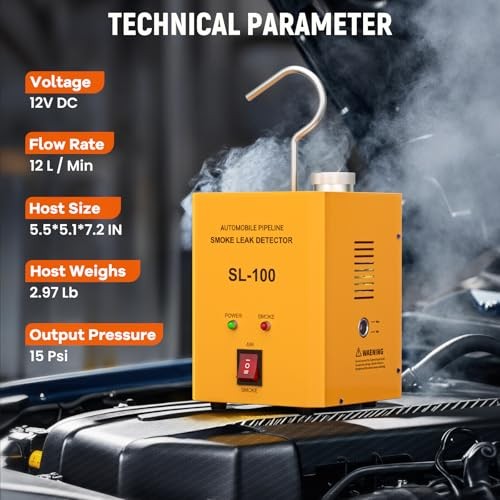 SL100 Smoke Machine Automotive Leak Detector, 12L/Min High Output Flow ...