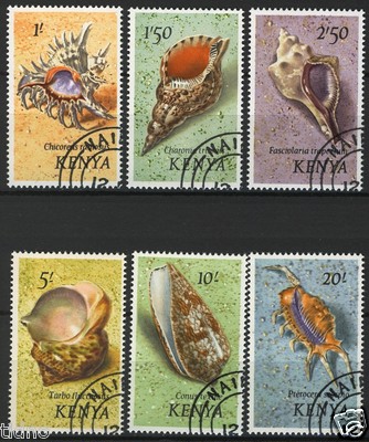 Kenya 1971, Sea Shells, All large issues, 6v, CTO | eBay