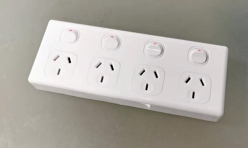 Quad Power Point 4 Socket Outlet Wall Plate Replace Double Gpo Sockets ...