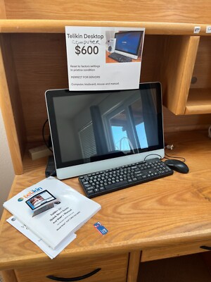 Telekin Silver touchscreen 22" Computer for seniors w/Keyboard, Mouse ...
