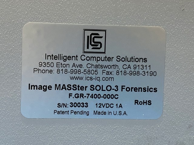 ICS Image MASSter SOLO-3 Forensics (F.GR-7400-000C) Hard Drive ...