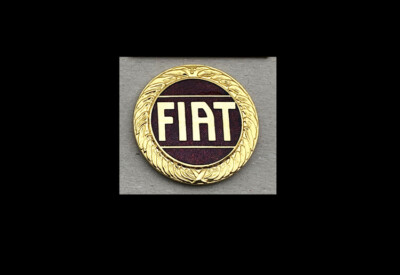 FIAT VINTAGE BIG JACKET LAPEL PIN Badge CAR EMBLEM Italian Classic Auto ...