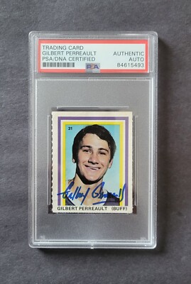 Gil Perreault signed Buffalo Sabres 1972-73 Sargent Stamp Psa ...