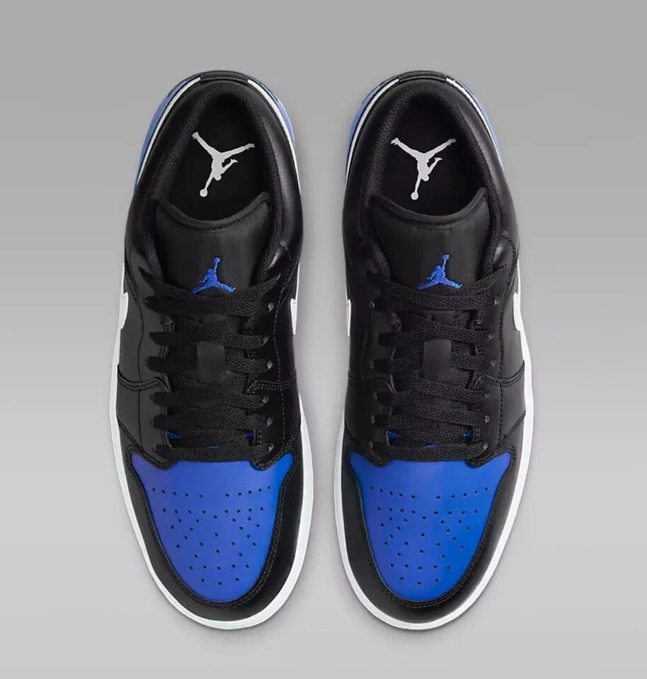 NIKE Air Jordan 1 Low Black Royal Toe 553558 042 MEN'S SIZE 9 FAST ...