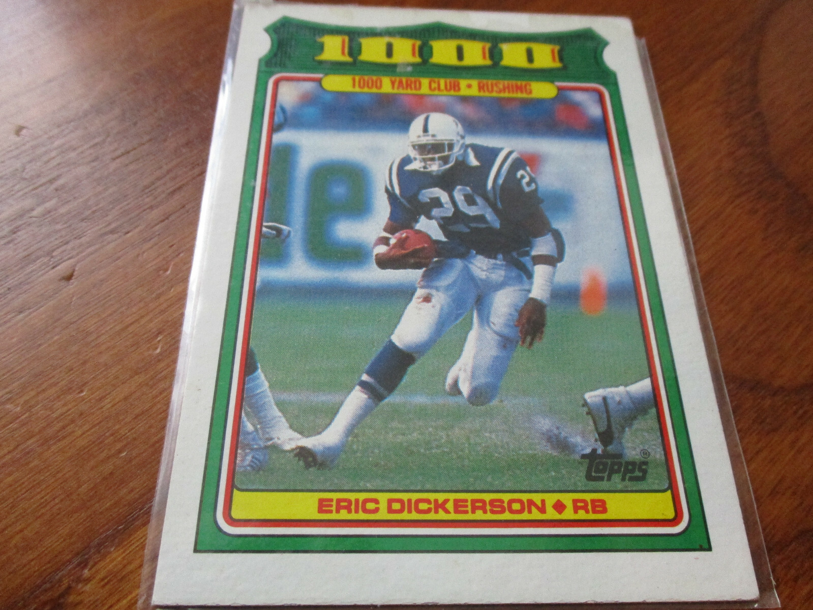 eric dickerson (indianapolis colts) 1988 topps 1,000 yard INSERT card ...
