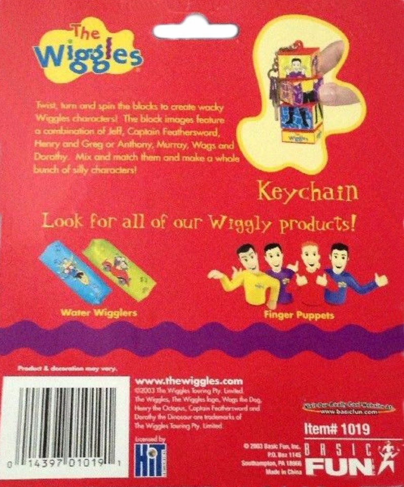 The Wiggles Key Chain Henry Capt. Feathersword Jeff Greg New Factory ...