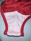 Vintage RED Second Skin SATIN Teddy BODYSUIT HI-CUT WET LOOK Size 32 ...