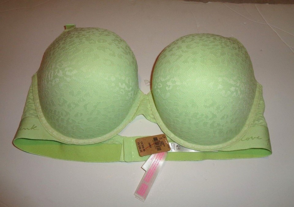 Victoria secrets pink bras wear everywhere super push up 38DD, 38D | eBay