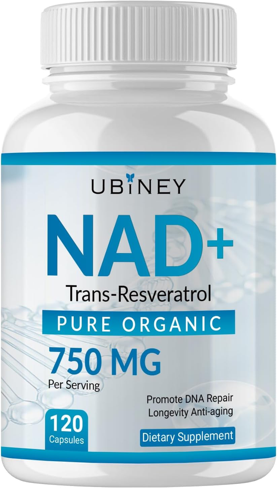 NAD Supplement Nicotinamide Riboside Resveratrol ，120 Capsules，NAD+ ...
