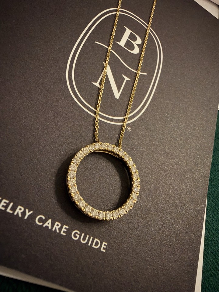 Blue Nile Riviera Pave Diamond Necklace | eBay