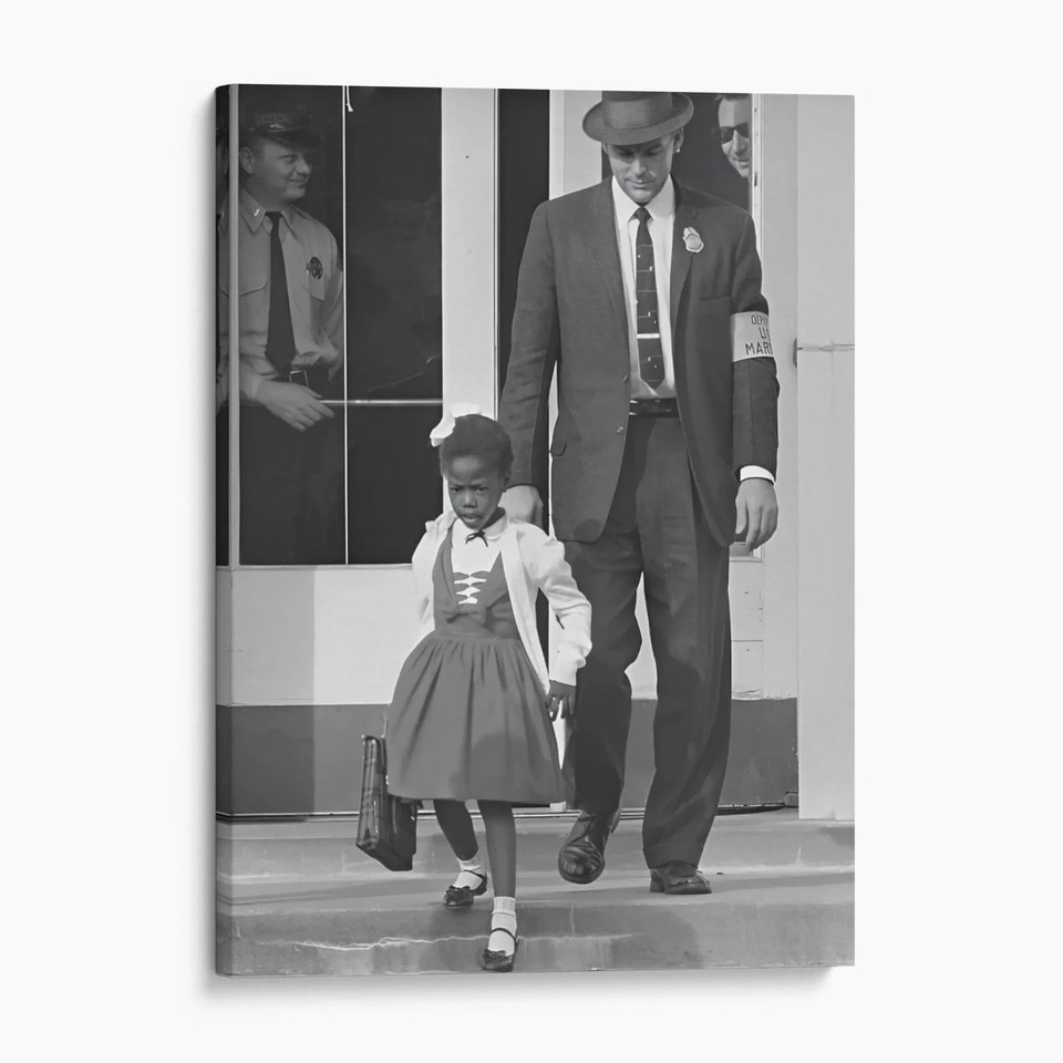 Ruby Bridges Walks To School - Civil Rights 1960s Canvas Print Wall Art ...