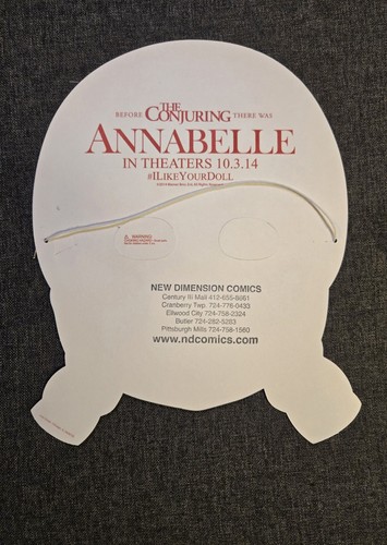 The Conjuring ANNABELLE 2014 PROMO Mask Creepy Horror Promotional | eBay