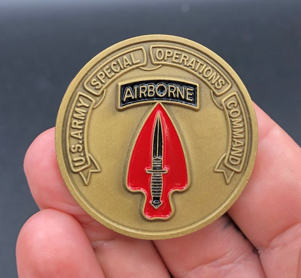 USASOC Airborne LTG Tangney Challenge Coin Challenge Token | eBay