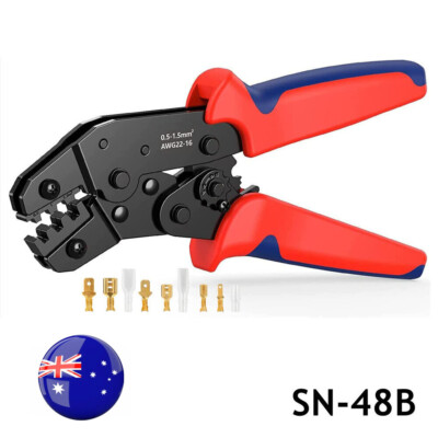 1PC SN-48B Ratchet Crimping Tool Insulation Electrical Terminal Crimper ...