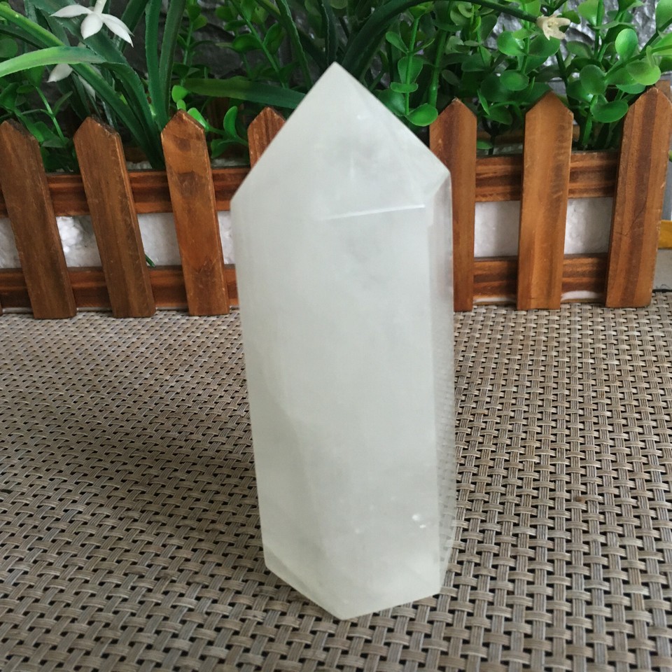 447g white Calcite Large Crystal Point Wand mn496 | eBay