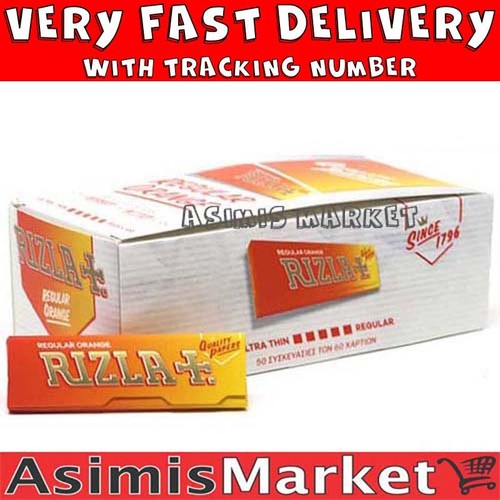 Rizla Orange Roling Papers Regular Small size Full Box 50 Packs x 60 ...