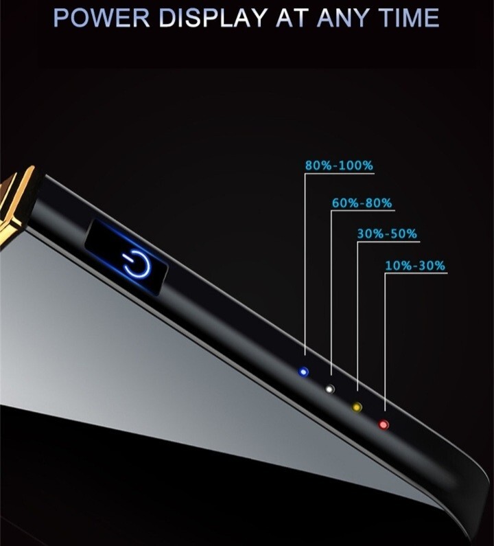 Windproof USB Charge Dual Arc Plasma Ignition Touch Induction Lighter ...