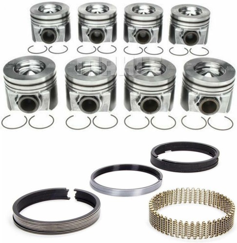 2008-10 Ford 6.4L 6.4 Powerstroke Diesel Silvolite Pistons & Rings 1 ...