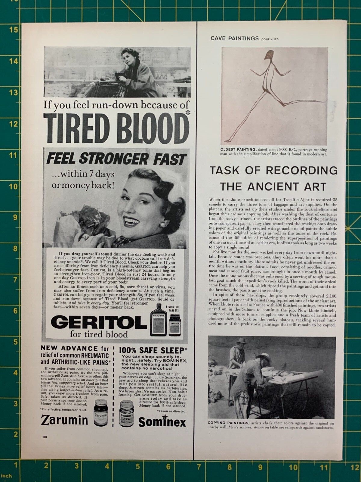 1957 Vintage Geritol For Tired Blood Zarumin Sominex Print Ad I1 | eBay