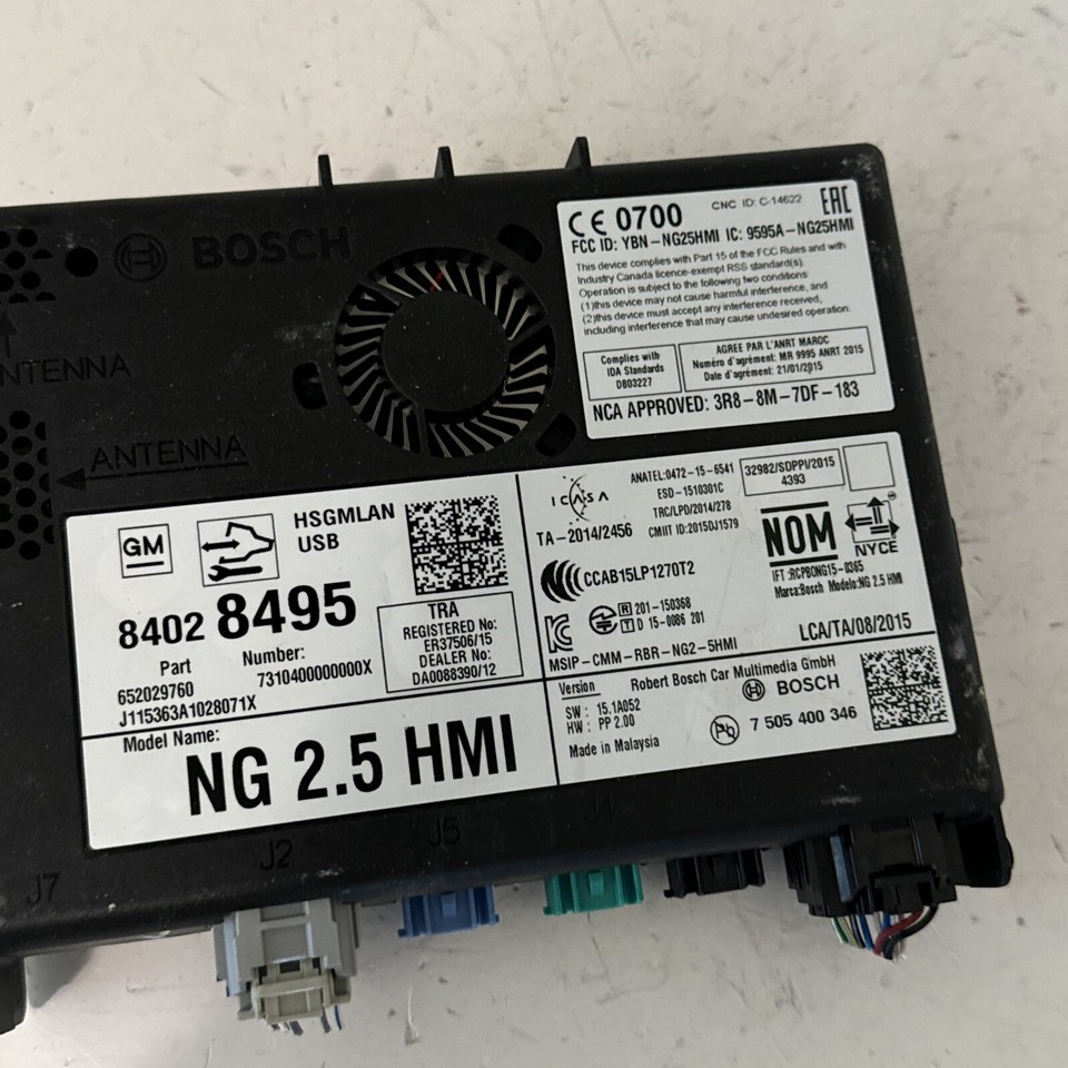 2016 CHEVROLET MALIBU HMI HUMAN MACHINE INTERFACE MODULE OEM 84028495 ...