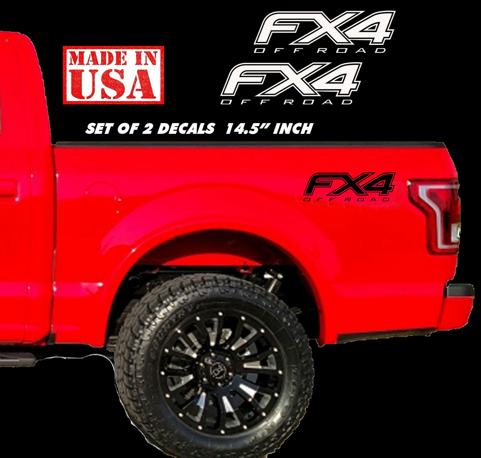 Ford F150 F250 2015-2019 FX4 Off Road Decals Offroad Stickers Truck Bed ...