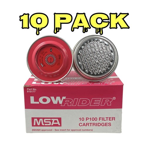 ☀️(10 Pack) MSA 815177 Low-Rider P100 Comfo Respirator Cartridges, Low ...