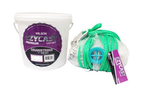 Wilson EZYCAST Mono Drawstring Cast Net with 1 Inch Mesh Size | eBay ...