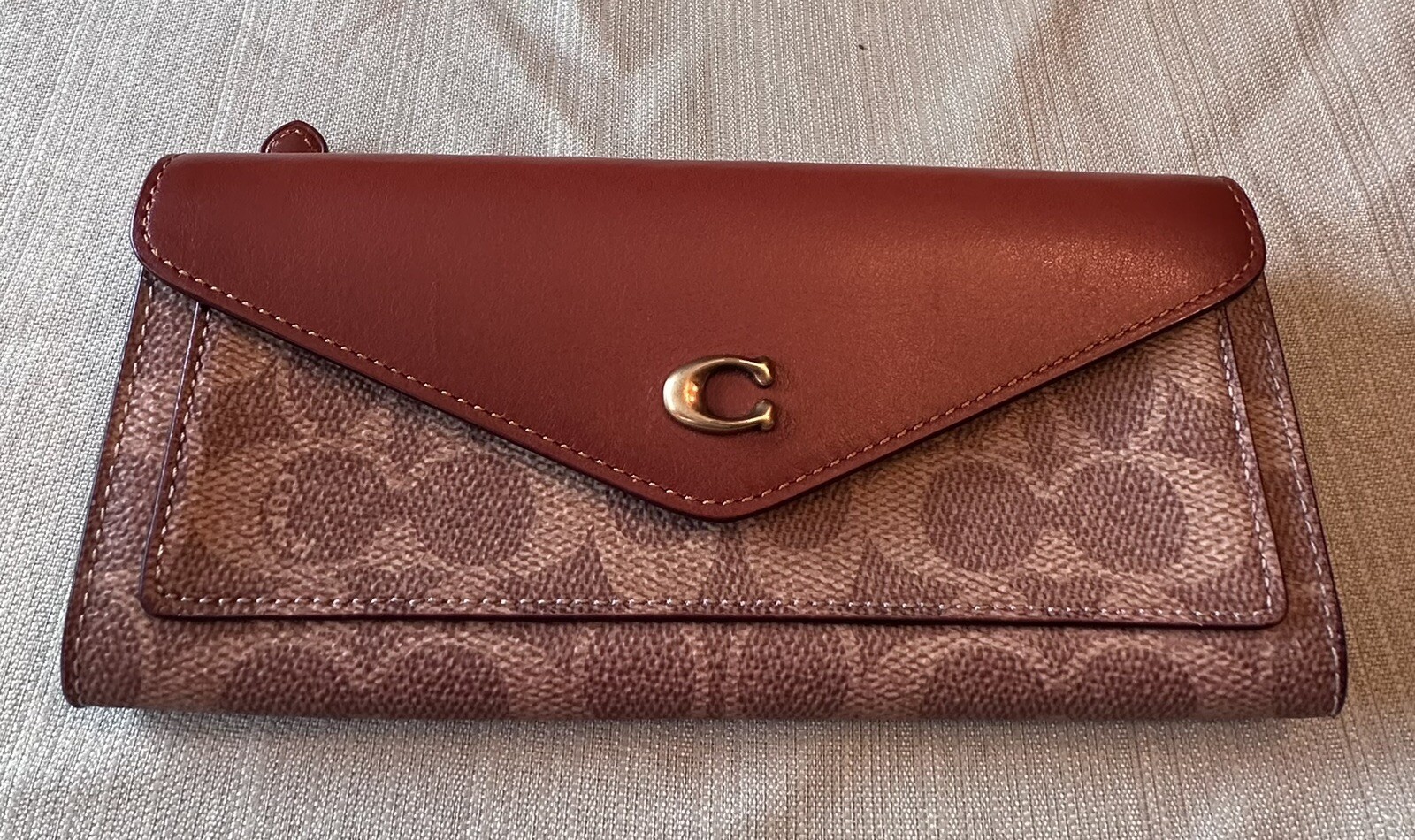 Coach Wyn Leather Small Wallet Monogram - Gem