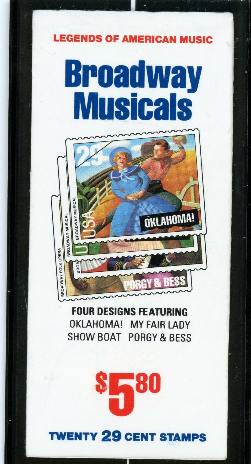 US 2770a (BK209) Broadway Musicals 29c - Booklet of 20 - MNH - 1993 | eBay