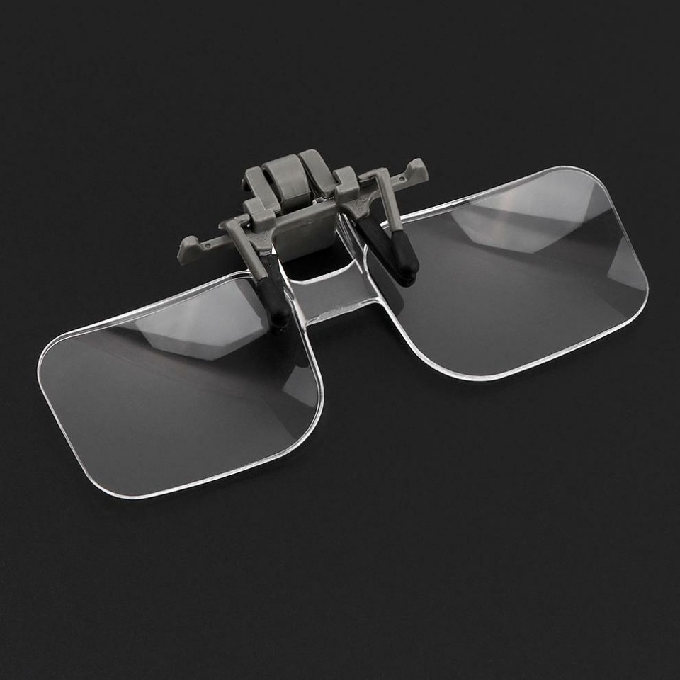 2X Clip On Flip Up Magnifying Reading Glasses Magnifiers | eBay