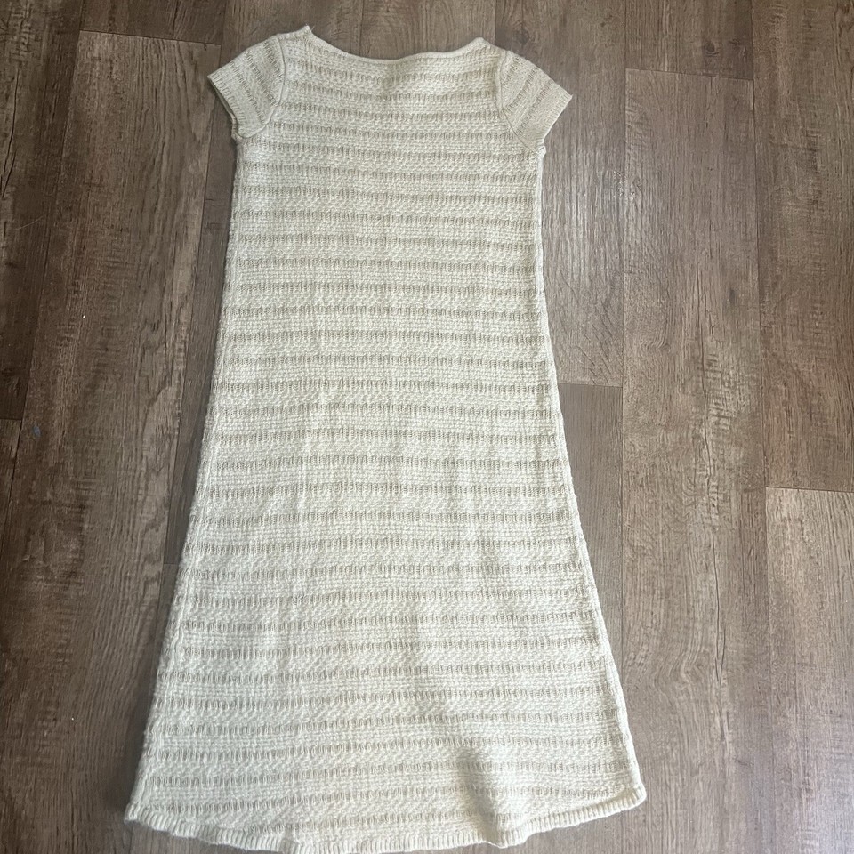 Zara Combination Weave Textured Knit Midi Dress SZ-Small Wool Blend ...