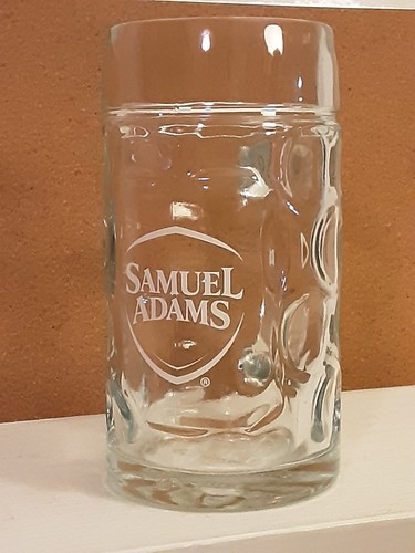 NEW Huge Sam Samuel Adams Crest Logo 0.5liter Heavy RASTAL Glass Beer ...