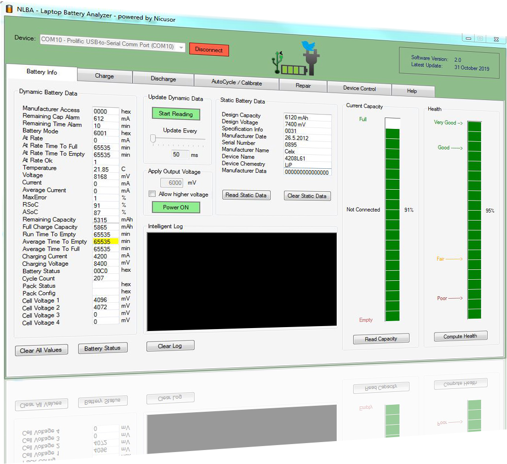 Professional Laptop Battery Analyzer NLBA1 to Charge Discharge Test ...