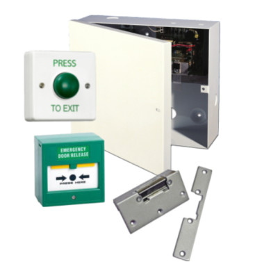 Simple FAIL SAFE Lock Release Door Entry Kit, PSU, Exit Switch, Call ...