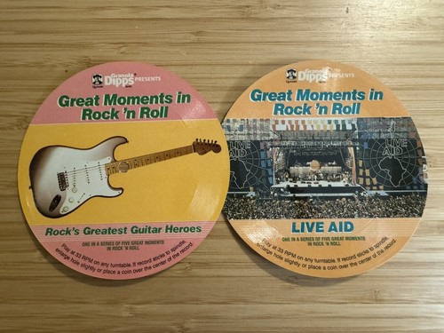 2 Flexi disc Premium Records, Granola Dipps Quaker LIVE AID , Guitar ...