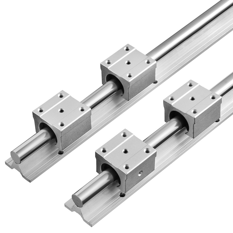 2PCS SBR20 800mm Linear Guide Rail Slide Rail 4 PCS SBR20UU Bearing ...