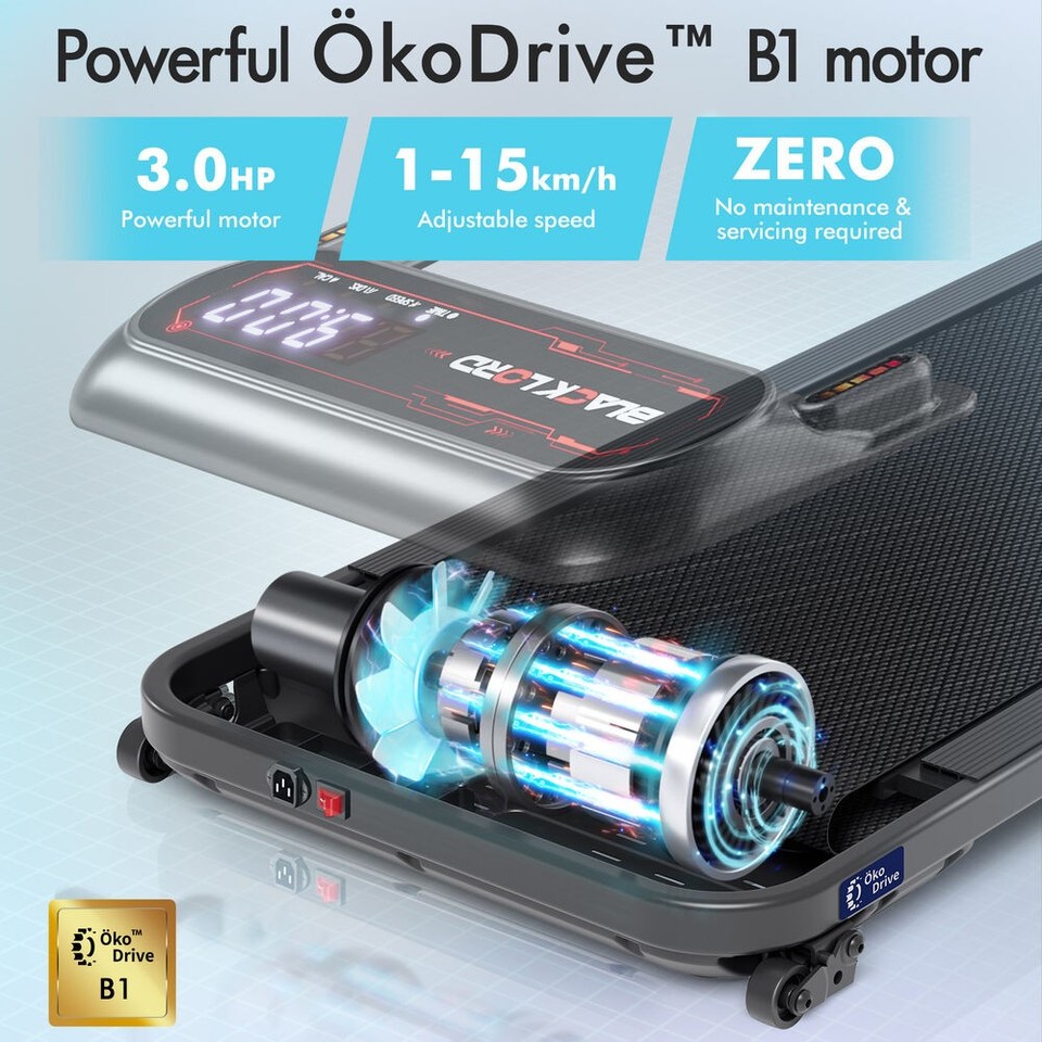 BLACK LORD Treadmill Electric Walking Pad Incline Shock Absorbers ...