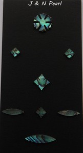 Paua Abalone 42 Snowflake Inlay Set for Martin Style Guitar Fingerboard ...