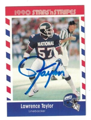 Lawrence Taylor Signed Autographed 1990 Stars'n Stripes Card NY Giants ...