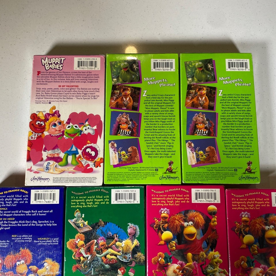 NEW SEALED Lot of 11 Muppets VHS -It's the Muppet Babies Meet Fraggle ...